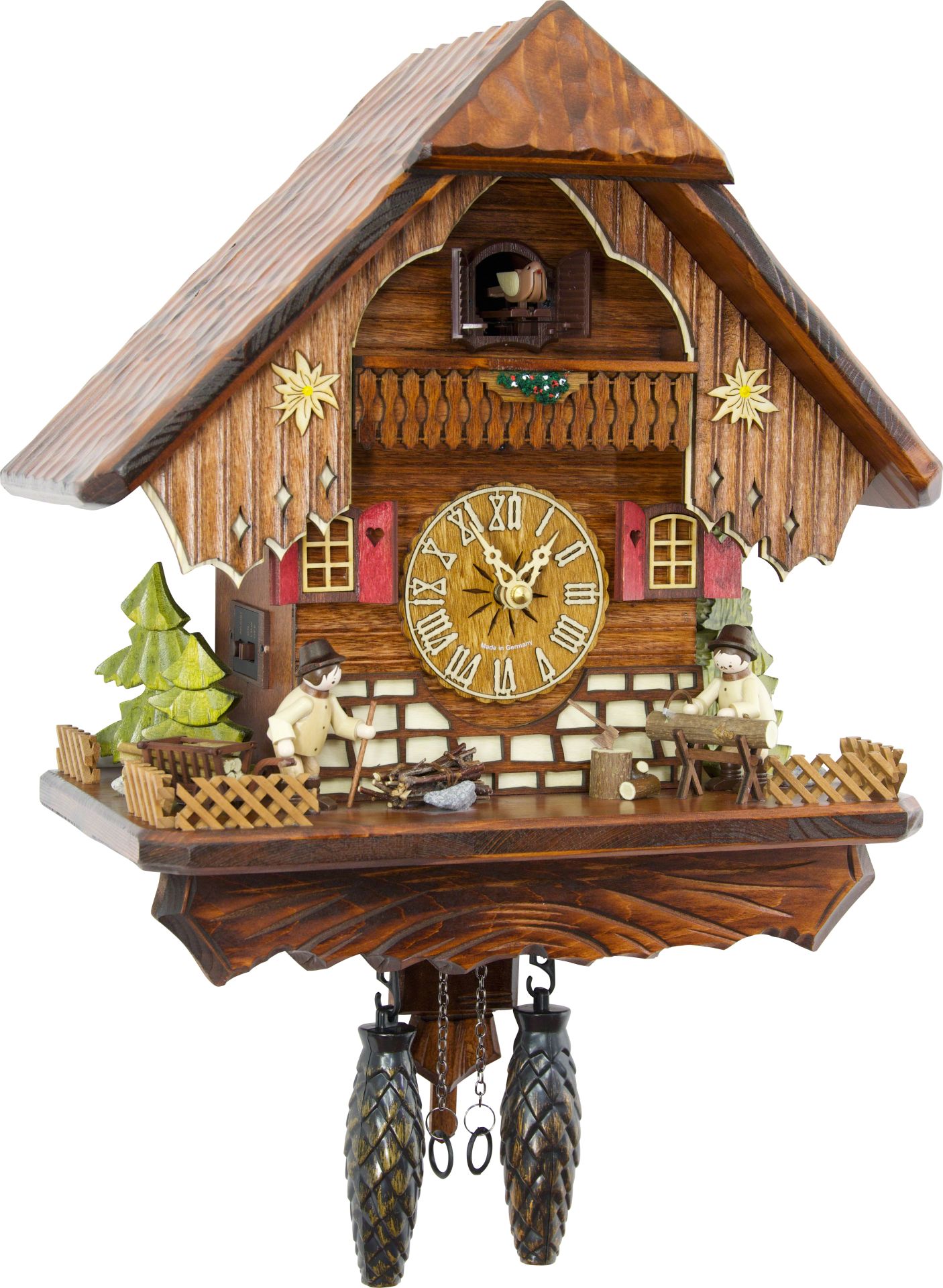 Horloge coucou en Chalet mouvement à quartz 34cm de Cuckoo-Palace ...